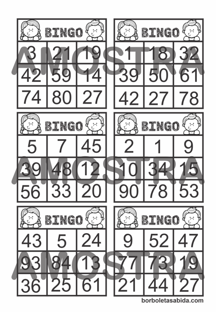 Bingo até 99 – Professora Borboleta – Loja